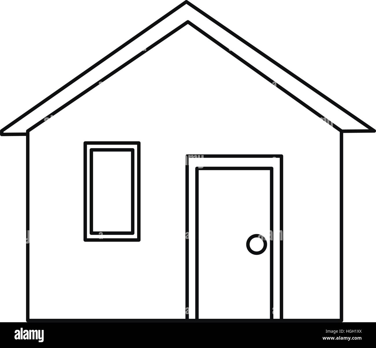 house family front view outline Stock Vector Image & Art - Alamy