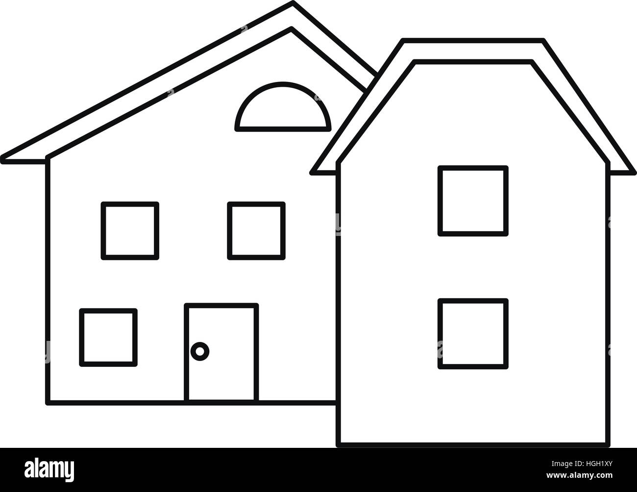 modern home style windows outline Stock Vector Image & Art - Alamy