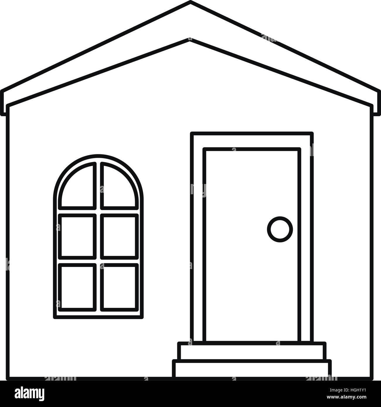 house private residence structure outline Stock Vector Image & Art - Alamy