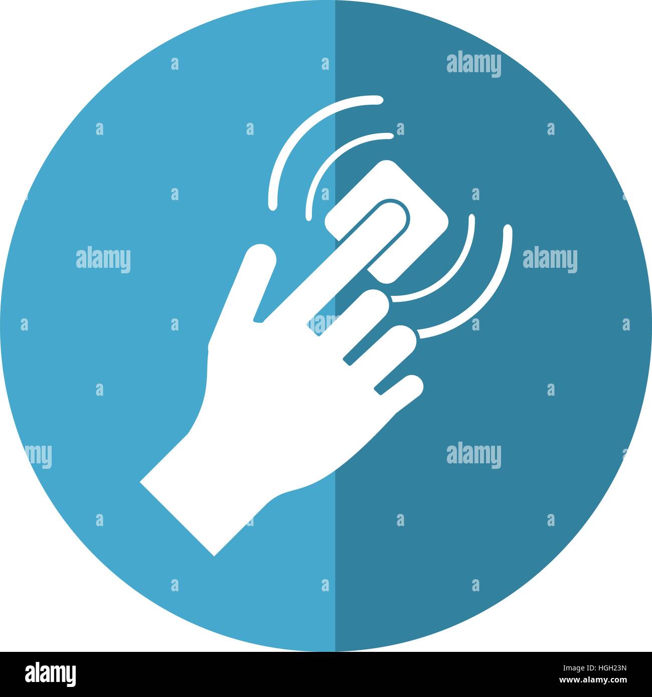 hand touch button wifi graphic button shadow Stock Vector Image & Art ...
