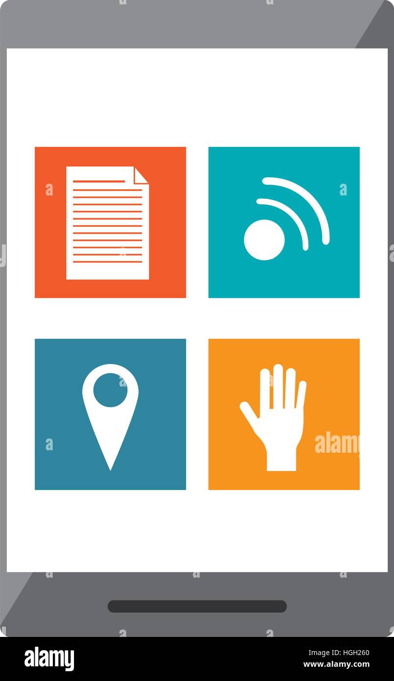 Woman using phone wifi Stock Vector Images - Alamy