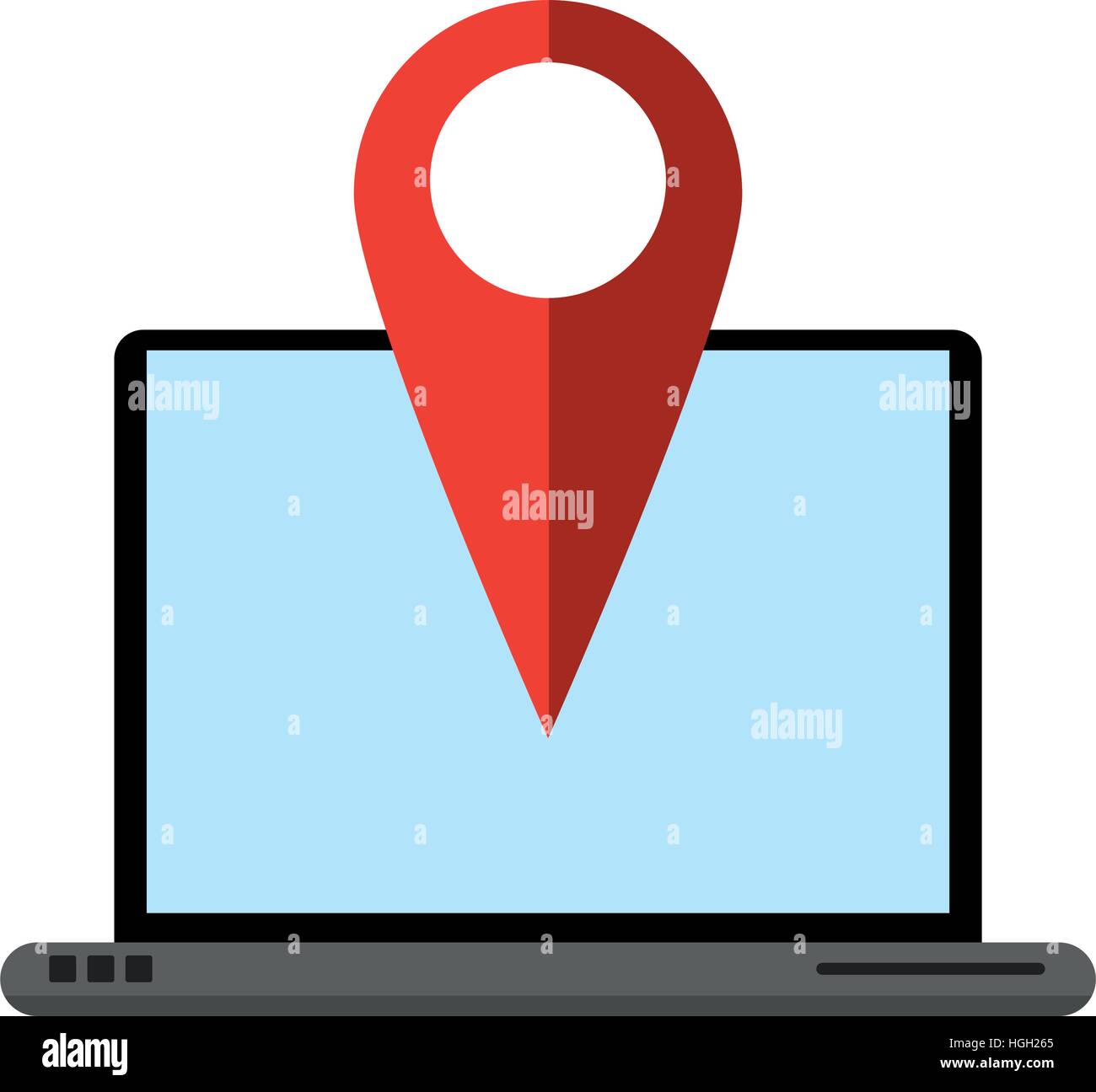 laptop pin map app gps Stock Vector Image & Art - Alamy