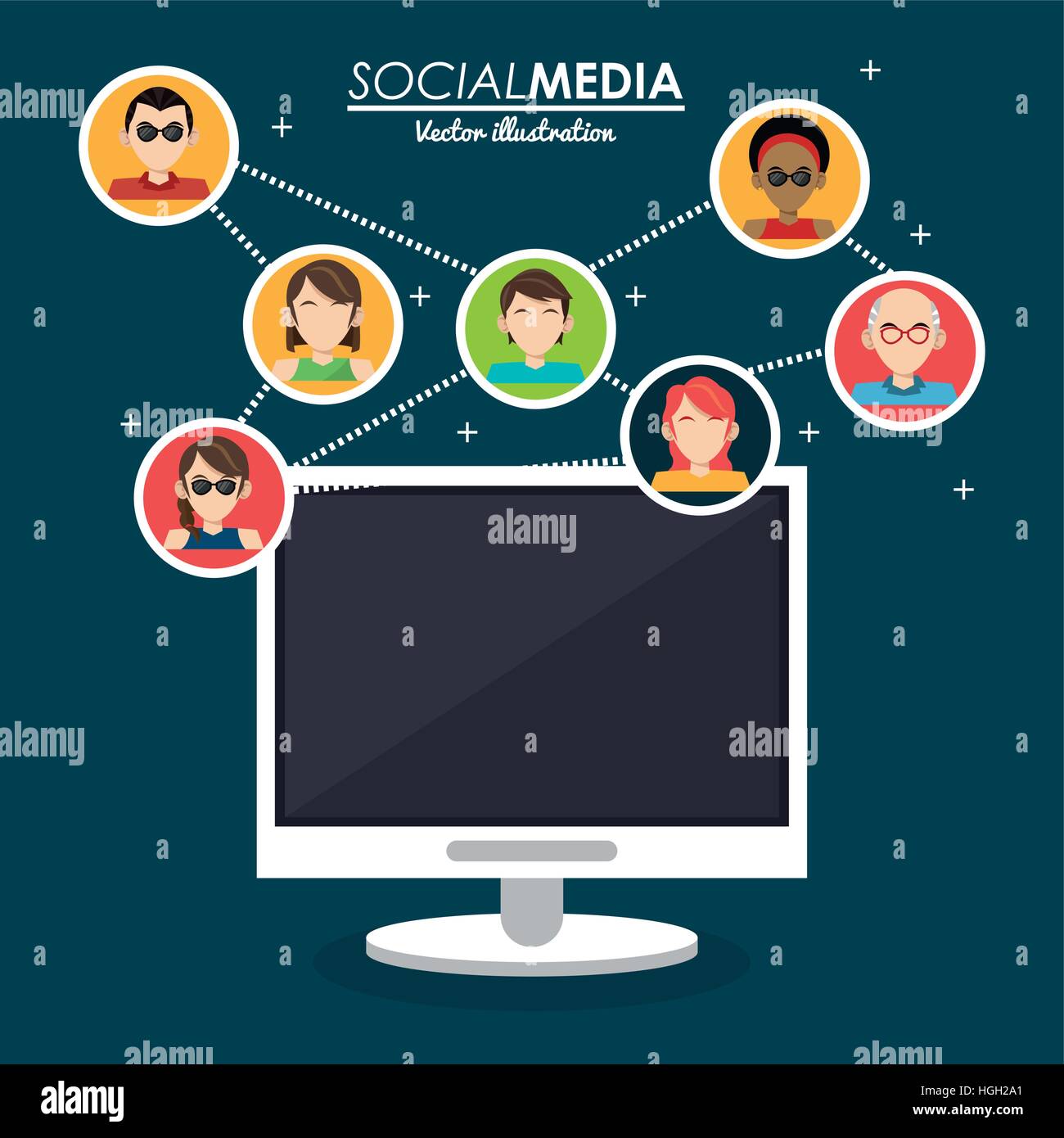 community social media computer system Stock Vector Image & Art - Alamy