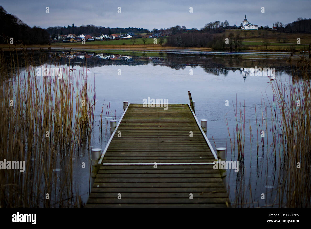 The lake. Shot in Denmark Stock Photo - Alamy