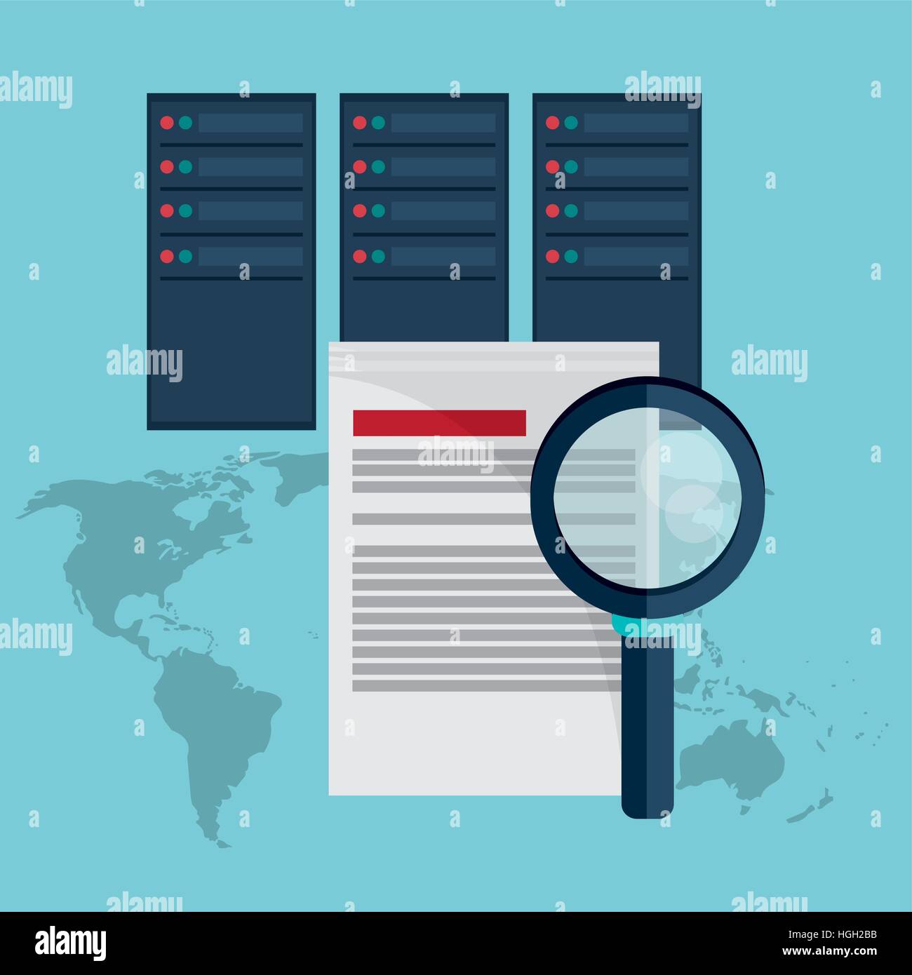 data center document analysis search Stock Vector Image & Art - Alamy