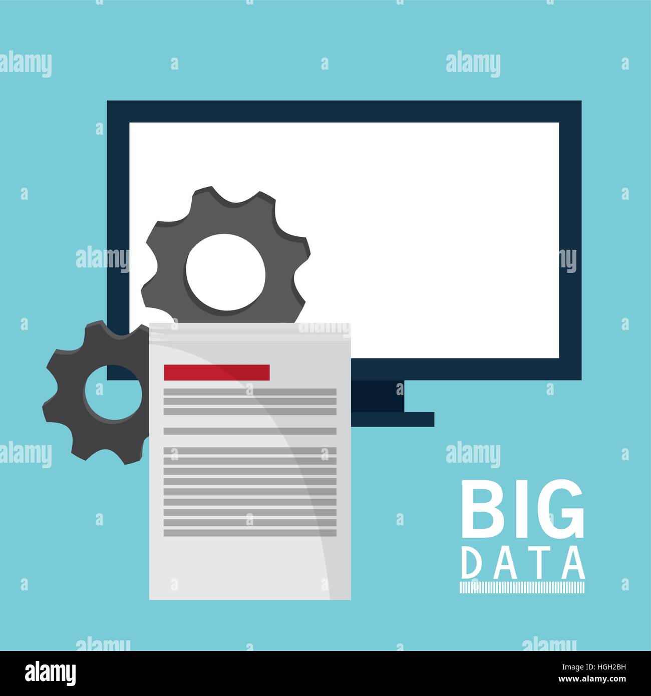 Computer gears file big data center hi-res stock photography and images ...