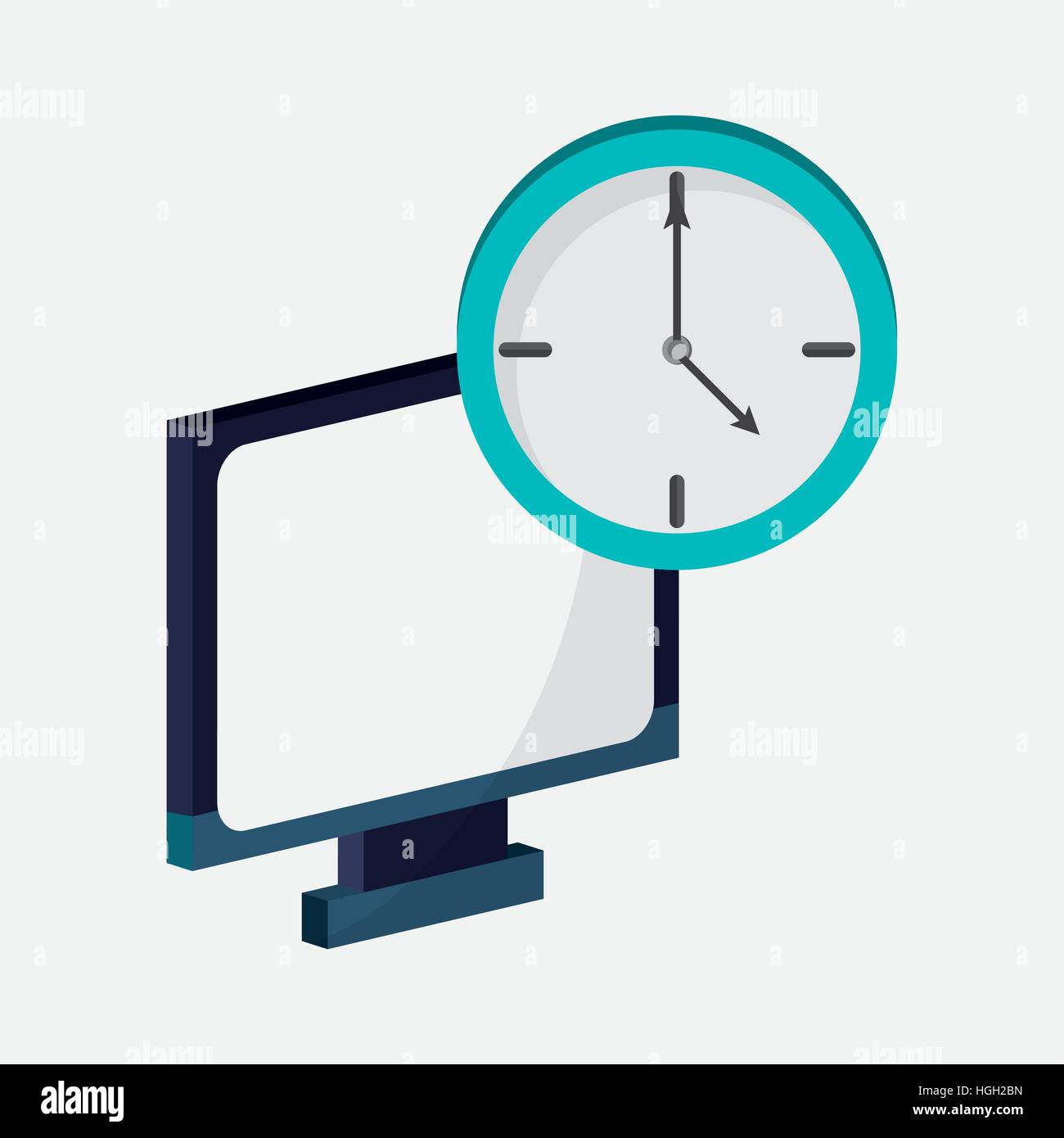 computer device technology clock time Stock Vector Image & Art - Alamy