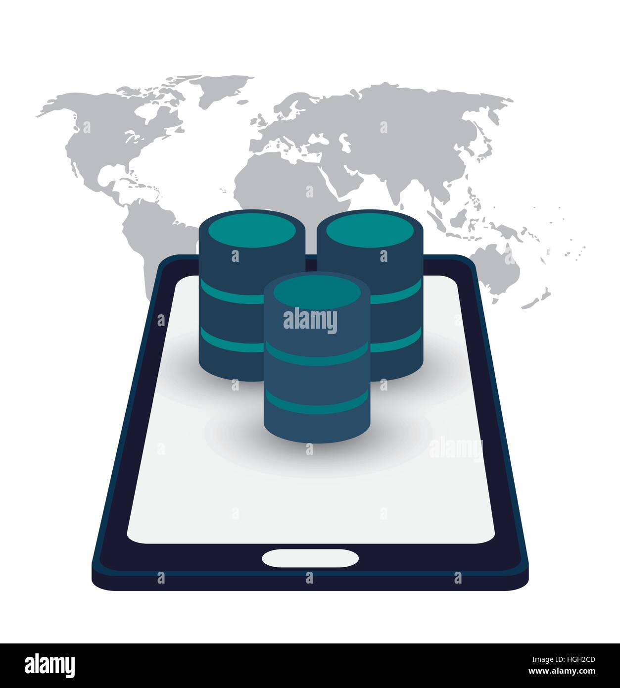 smartphone data server access Stock Vector Image & Art - Alamy