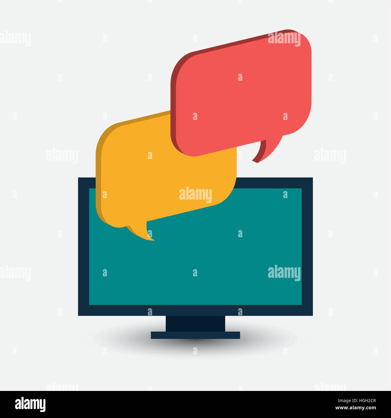 computer technology bubble speech chat Stock Vector Image & Art - Alamy