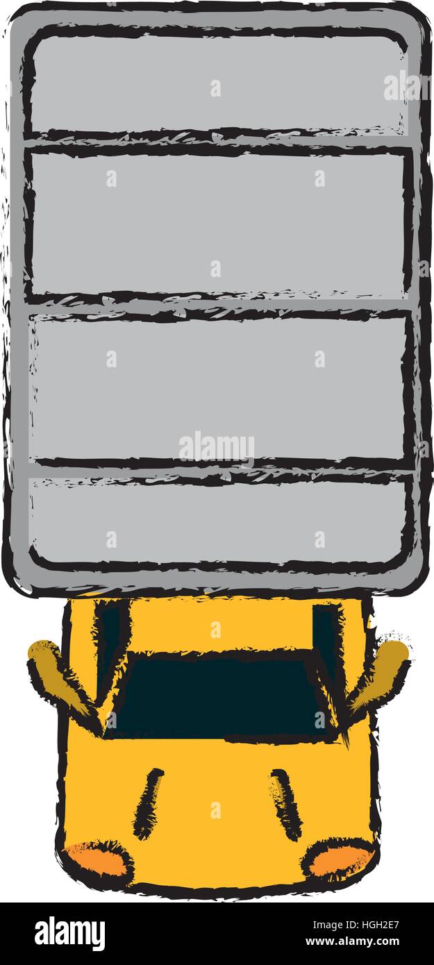 drawing truck top view parking lot Stock Vector Image & Art - Alamy