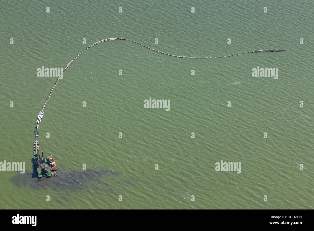 Aerial view of a polluted lake in China Stock Photo - Alamy