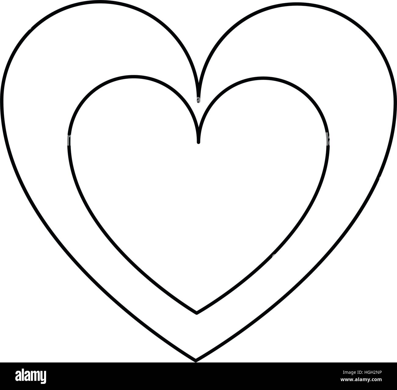 hearts love line Stock Vector Image & Art - Alamy