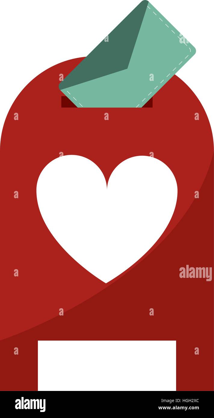 love mail post box message valentine Stock Vector Image & Art - Alamy