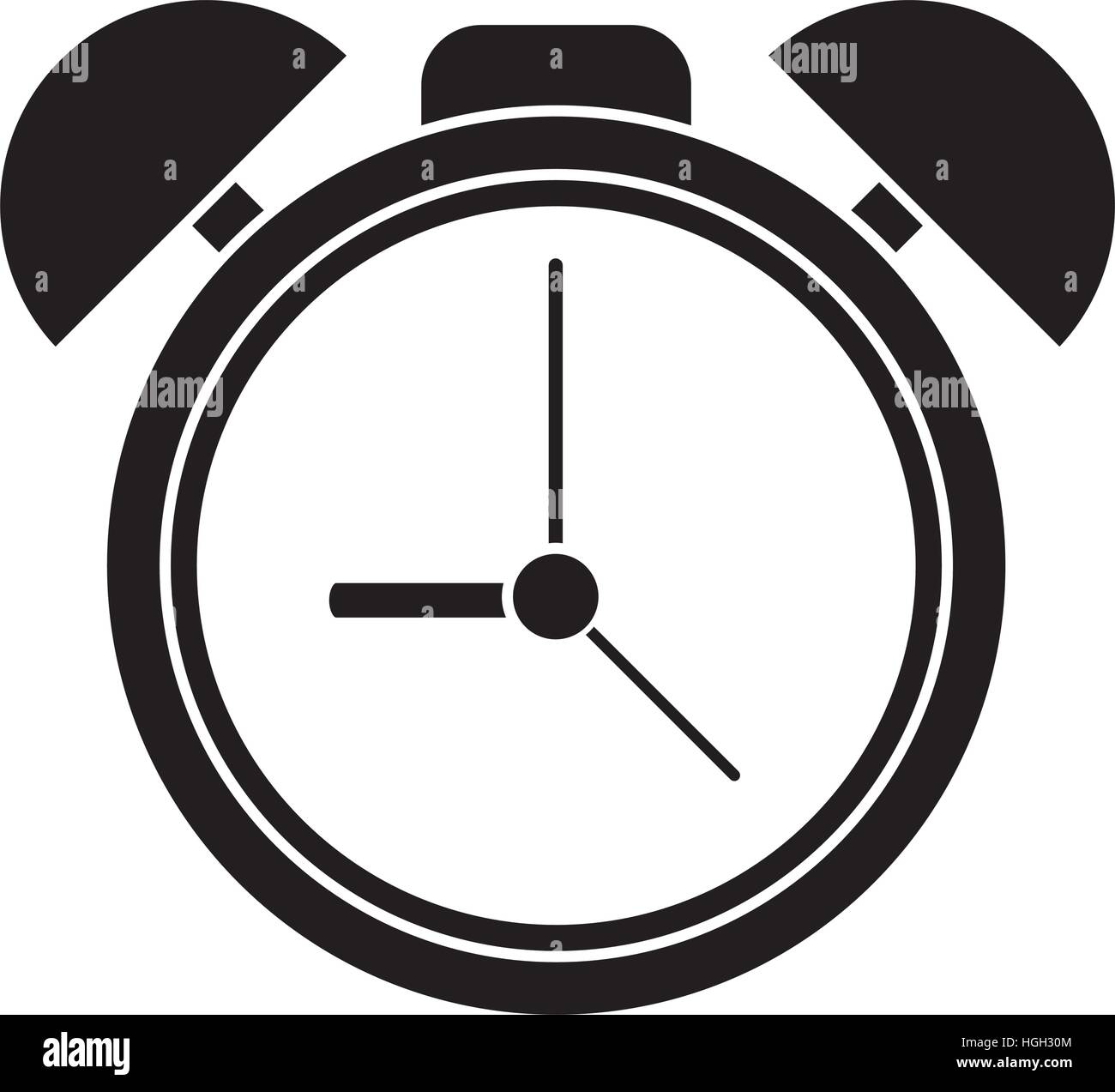 silhouette clock time watch alarm Stock Vector Image & Art - Alamy
