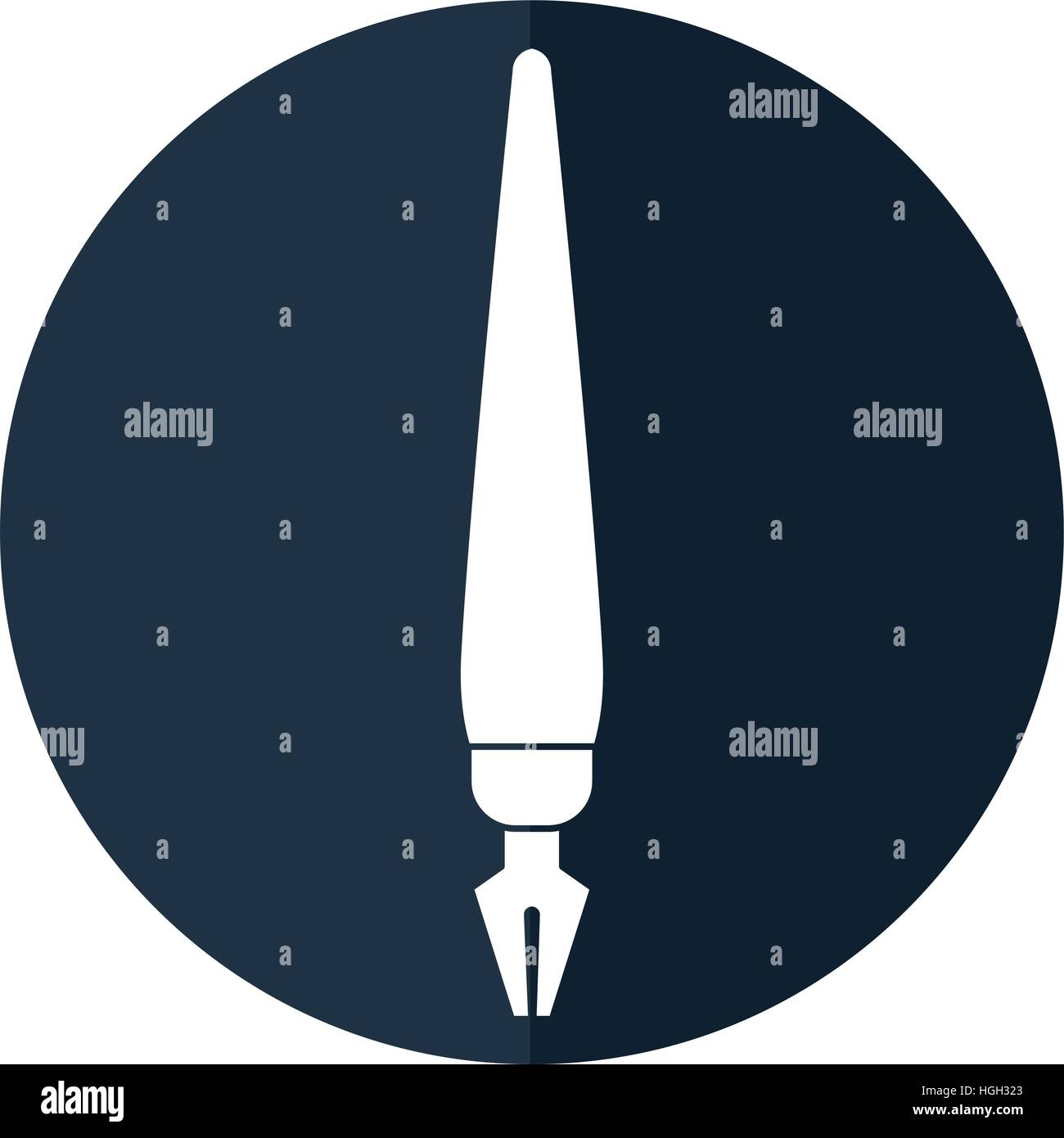 fountain pen write ink style work shadow Stock Vector Image & Art - Alamy