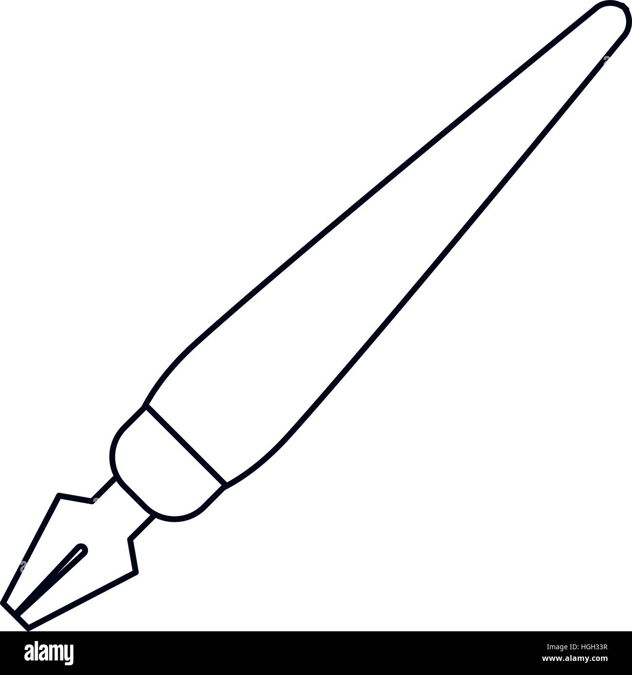 Fountain Pen Outline Fountain Pen Outline