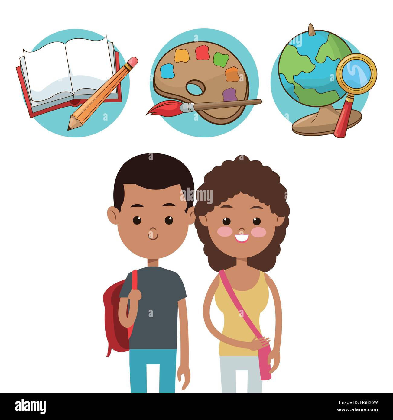 Classes of students Stock Vector Images - Alamy