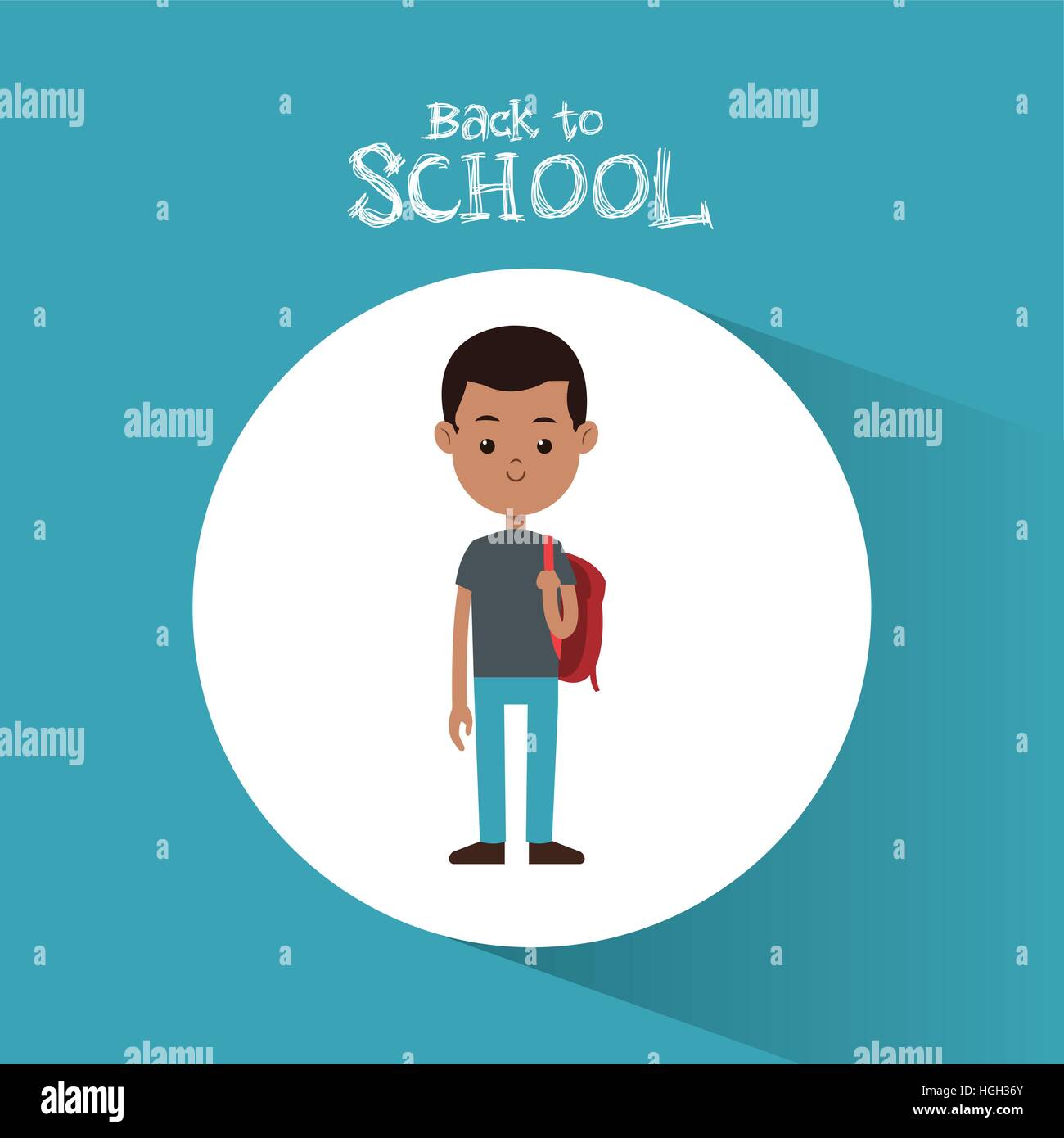 Student boy portrait studio Stock Vector Images - Alamy