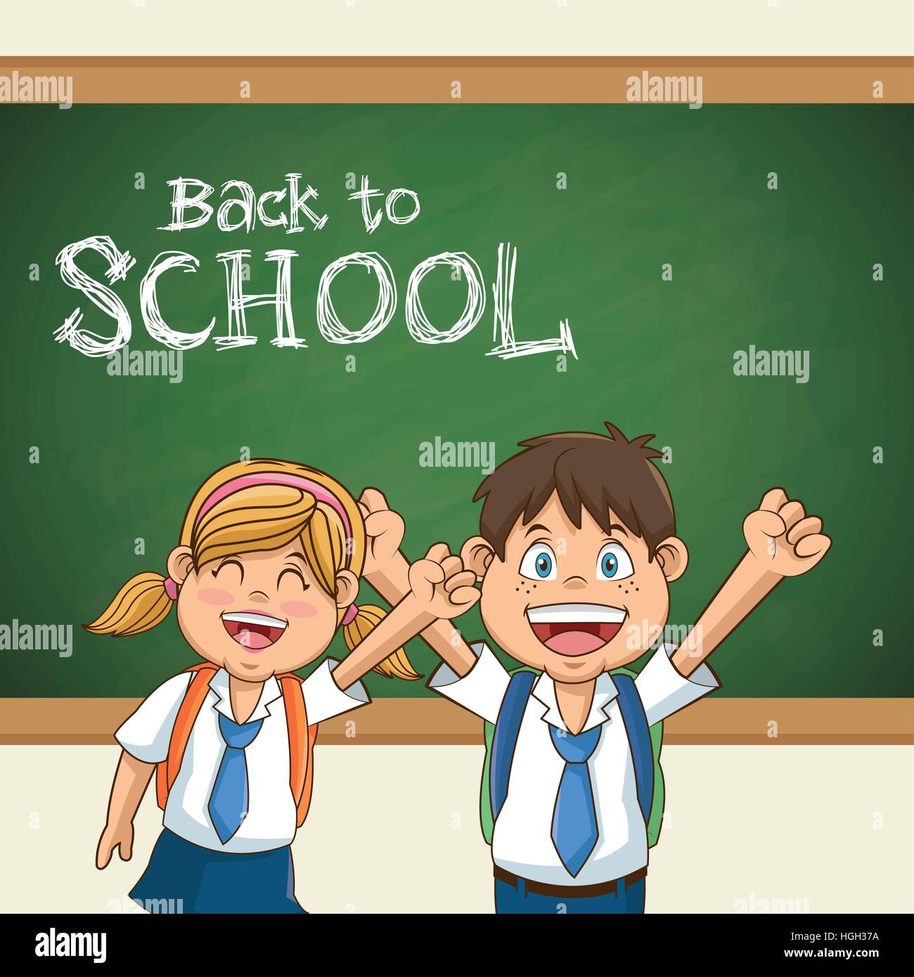 Kids school uniform class Stock Vector Images - Alamy