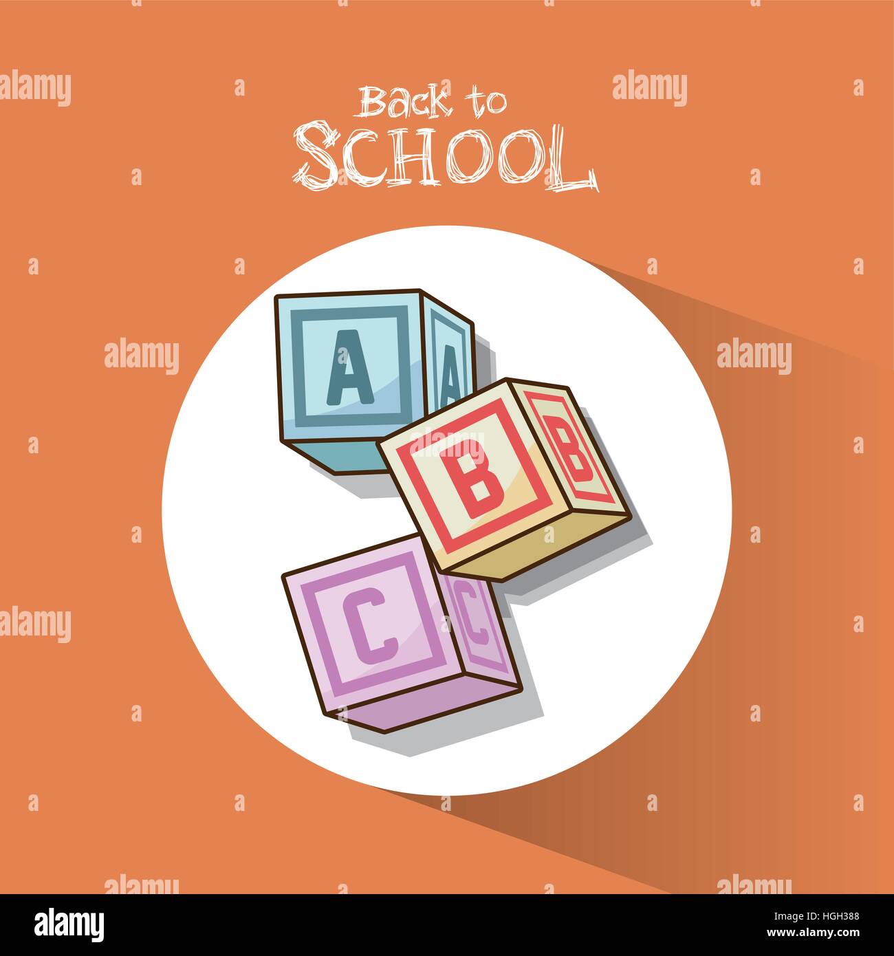 back to school alphabet cubes object Stock Vector Image & Art - Alamy