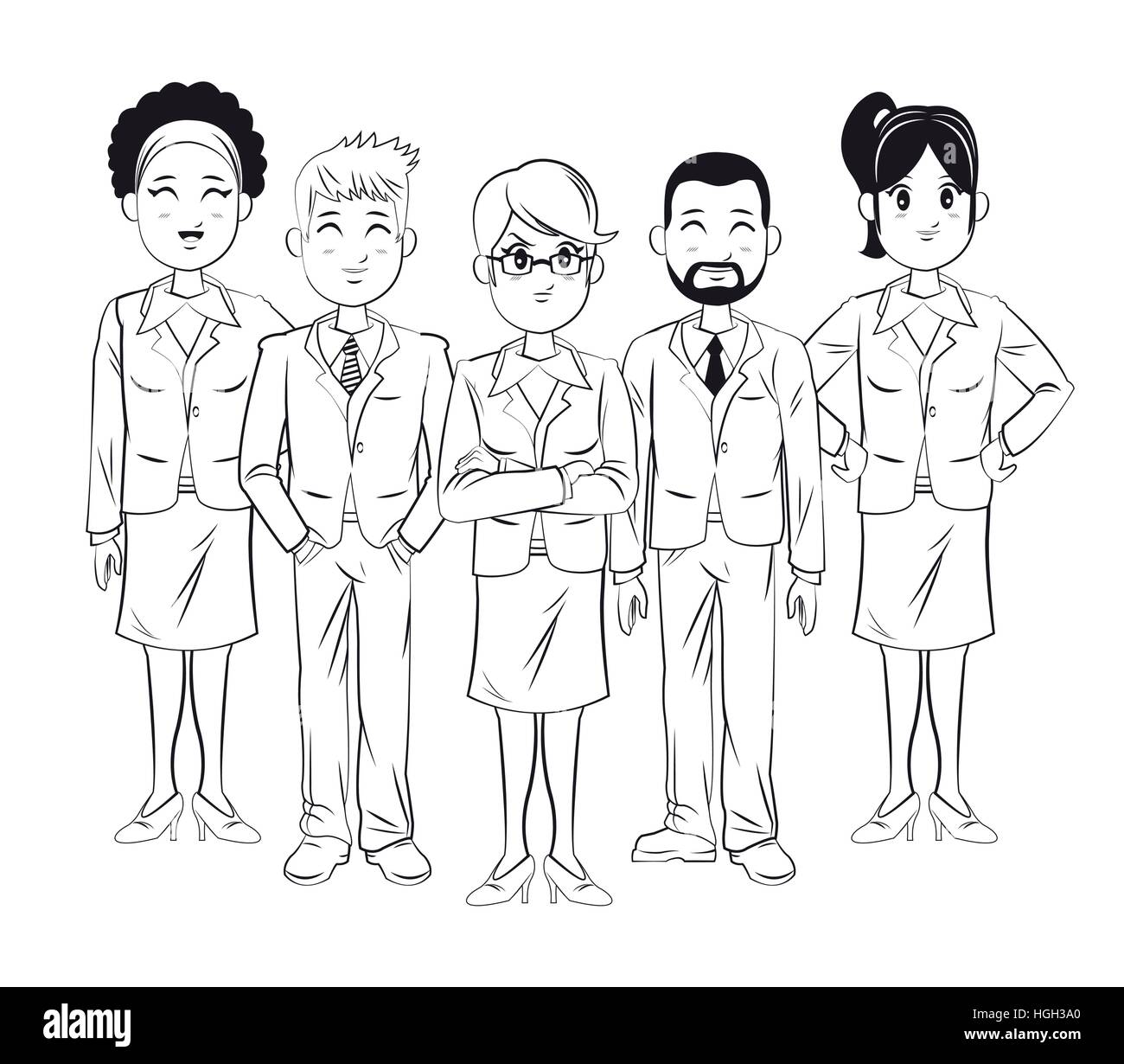 group team work experince business Stock Vector Image & Art - Alamy