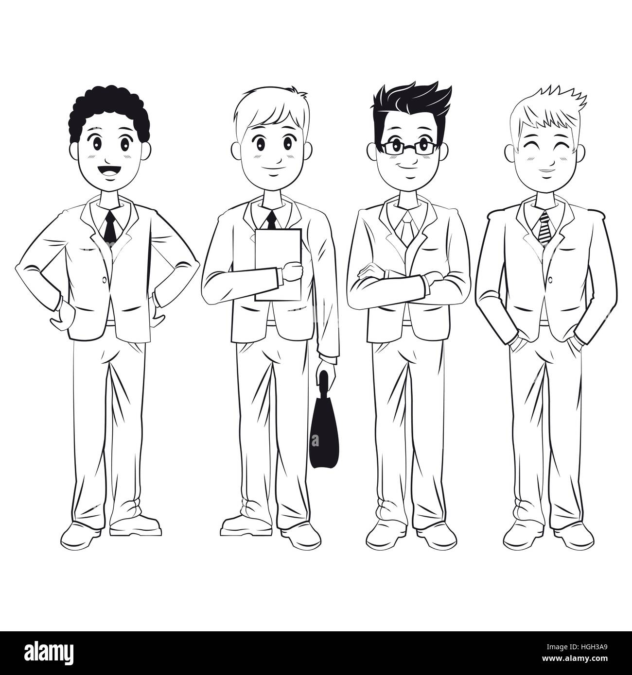 group men team work business Stock Vector Image & Art - Alamy