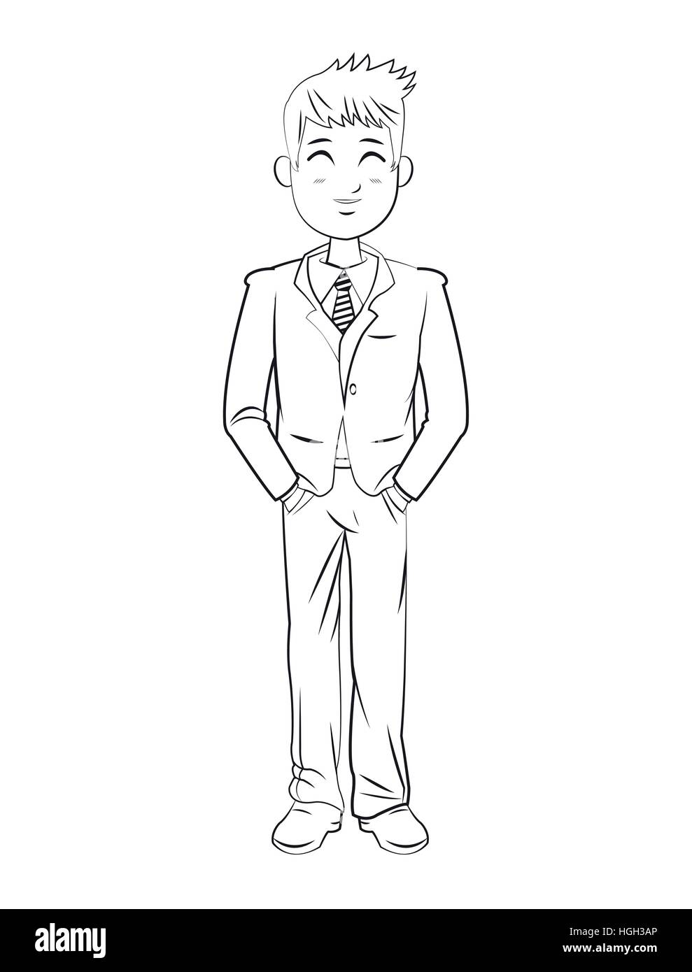 business man work stand sketch Stock Vector Image & Art - Alamy