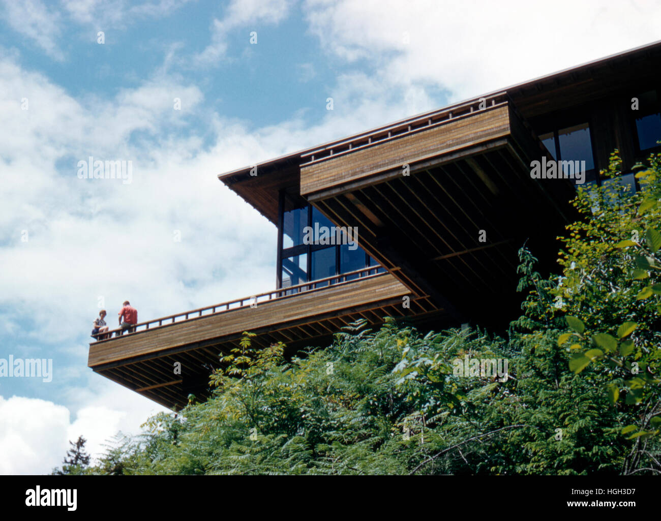 Detail of the exterior of a house designed by Northwest architect Ralph ...