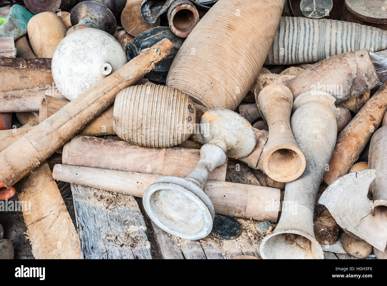 Pile of Scraped Wood Craft Stock Photo - Alamy