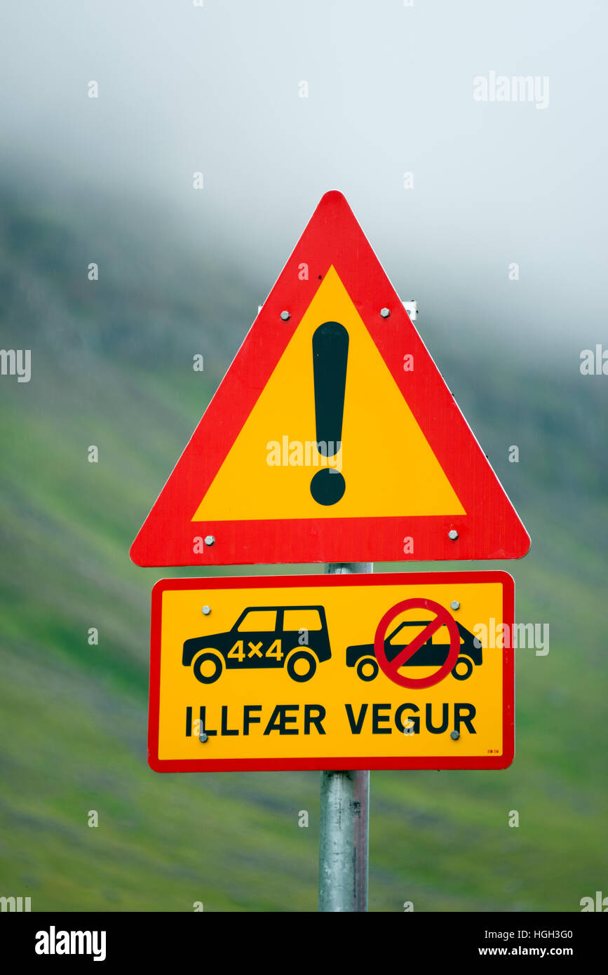 Attention only four wheel vehicles hi-res stock photography and images ...