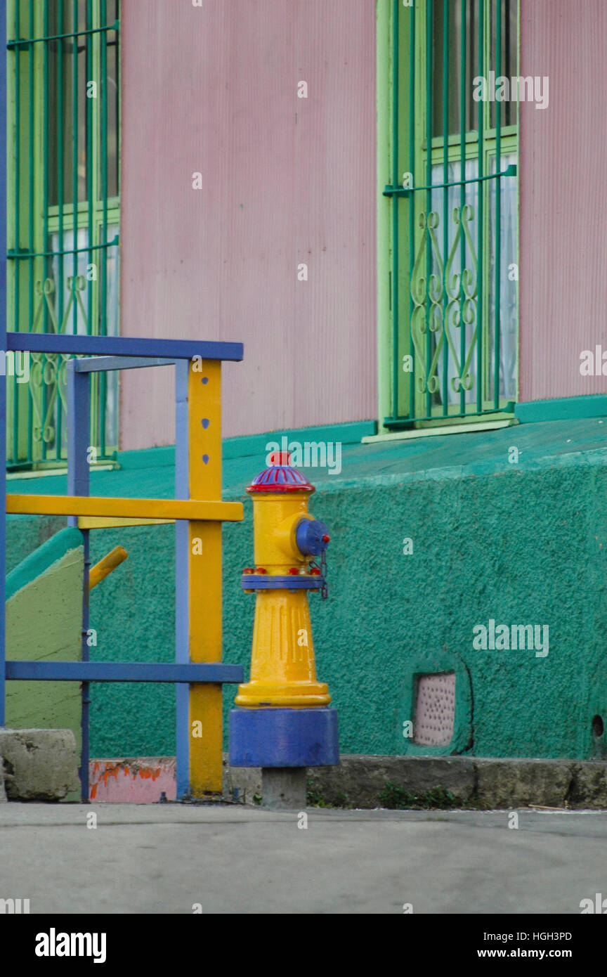 Colorful hydrant, Valparaiso, Chile, South America Stock Photo - Alamy