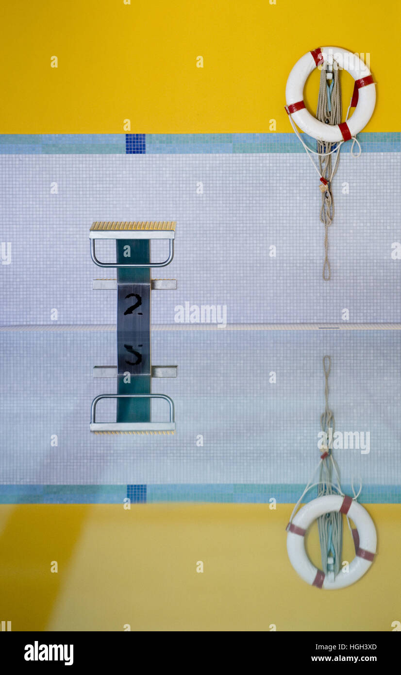 Diving platform in a swimming pool Stock Photo - Alamy