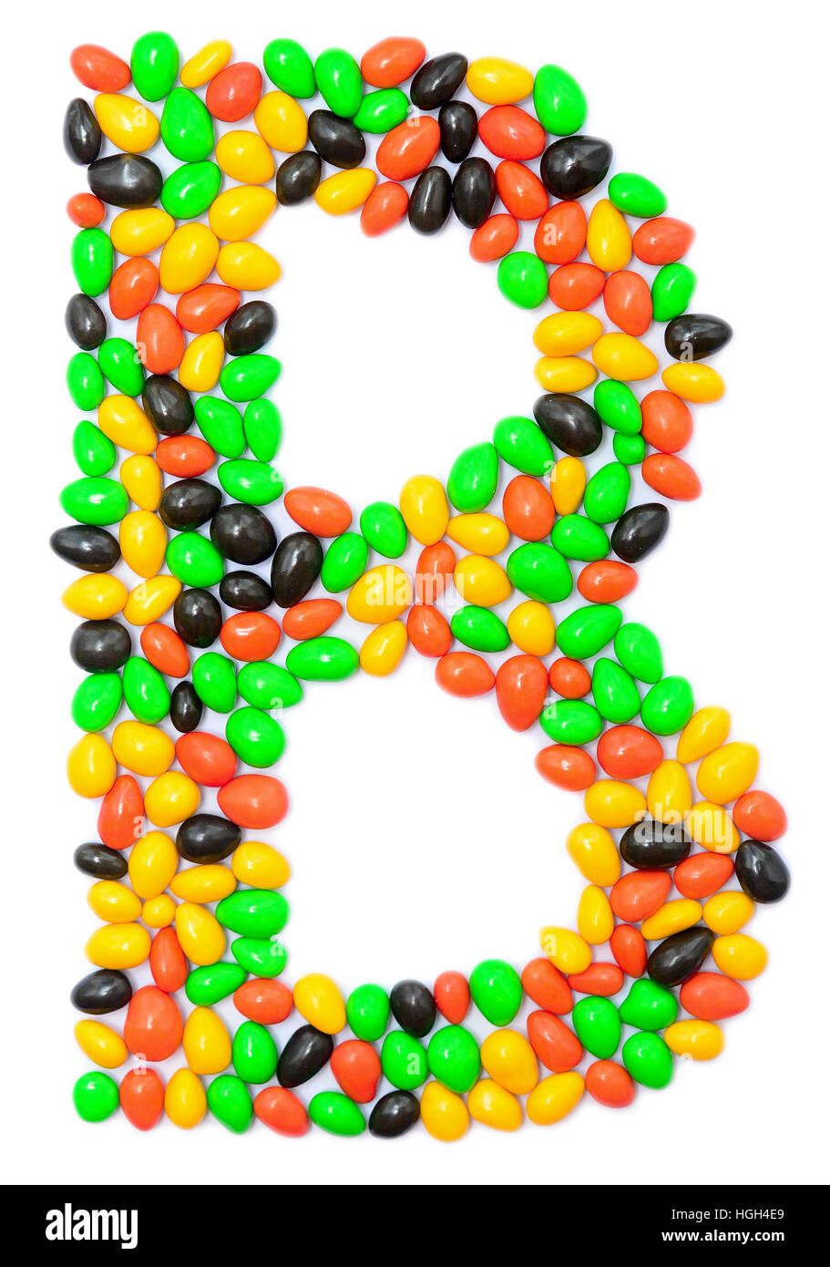 Letter, colored glaze isolated on white background Stock Photo - Alamy