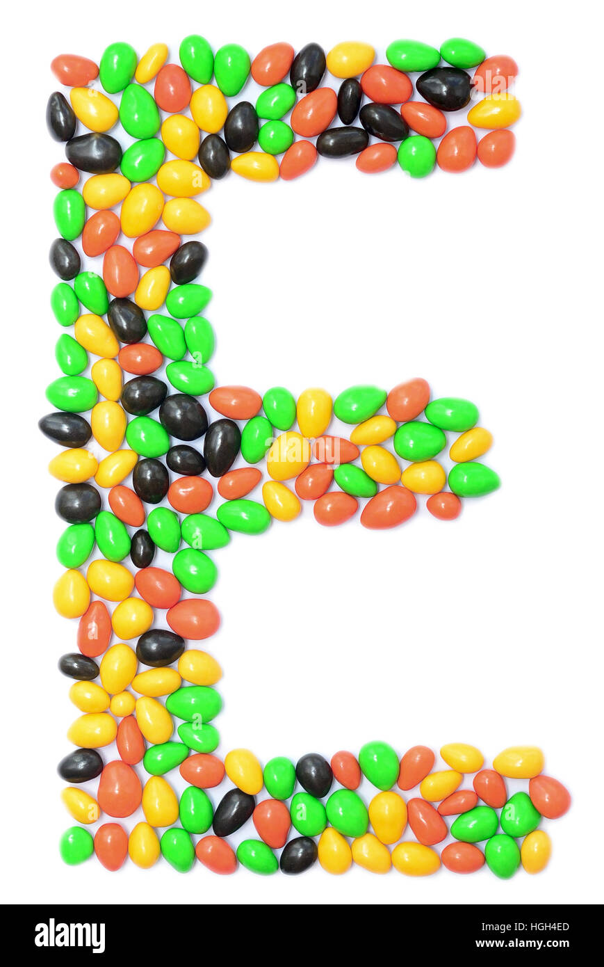 Letter, colored glaze isolated on white background Stock Photo - Alamy