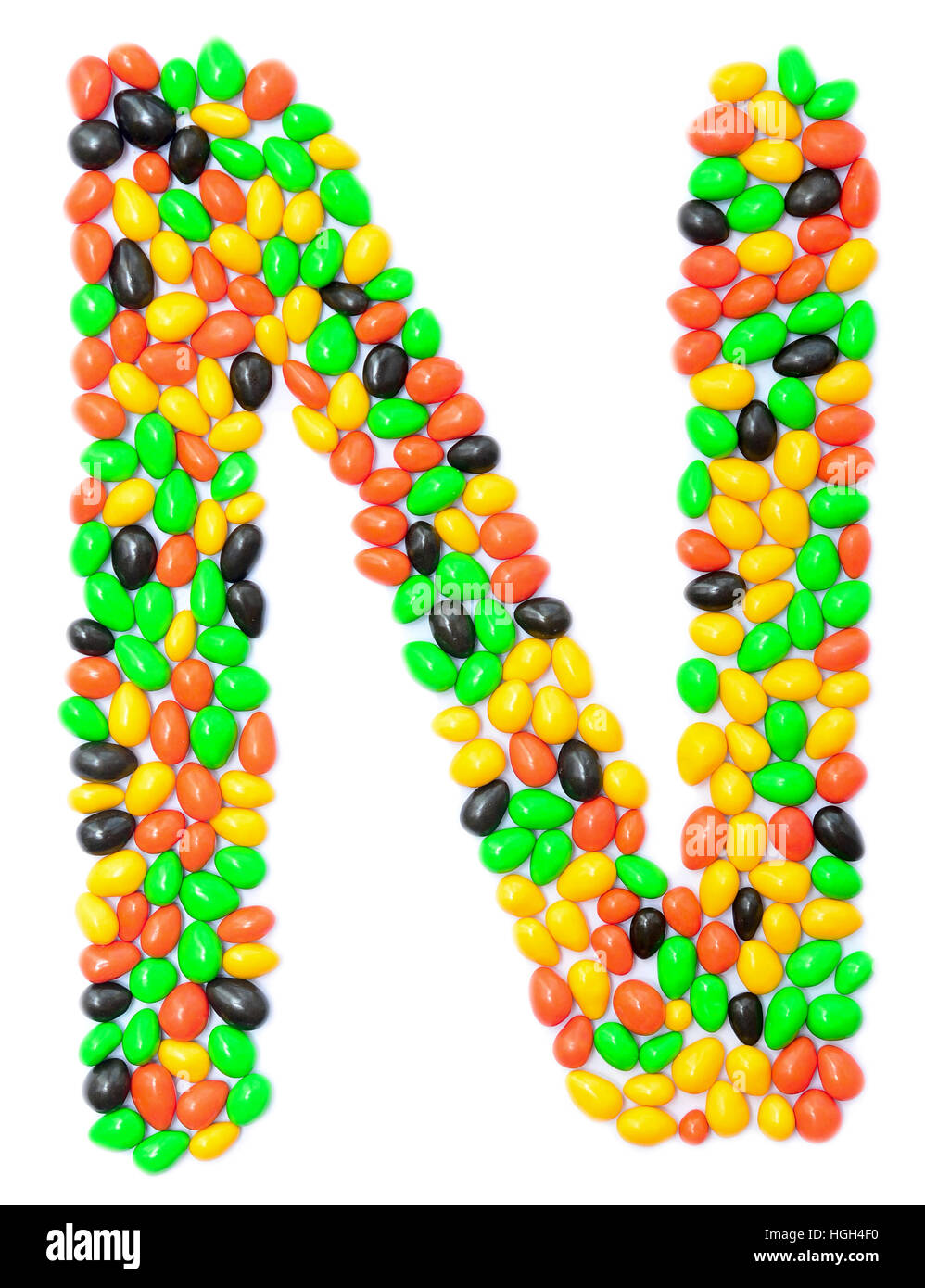 Letter, colored glaze isolated on white background Stock Photo - Alamy