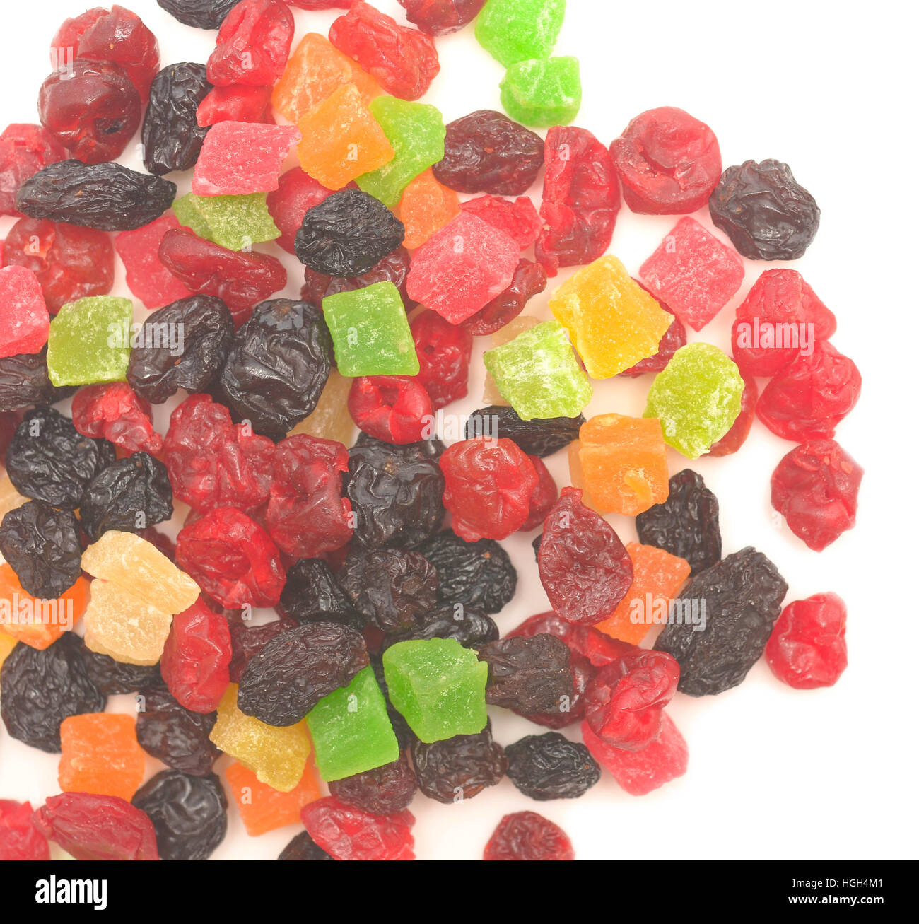 candied and dried fruits from berries isolated on white background ...