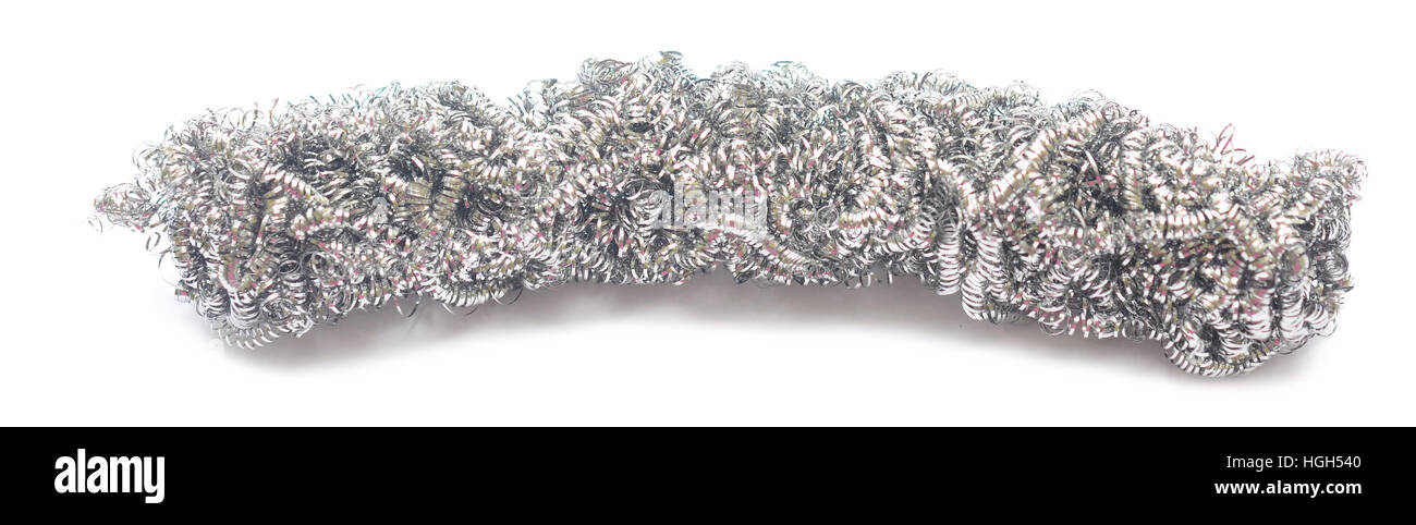 metal sponge isolated on white background Stock Photo - Alamy
