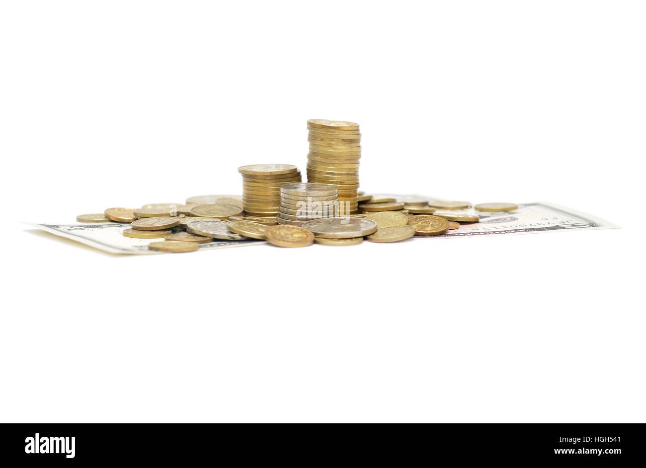 Money isolated on white background Stock Photo - Alamy