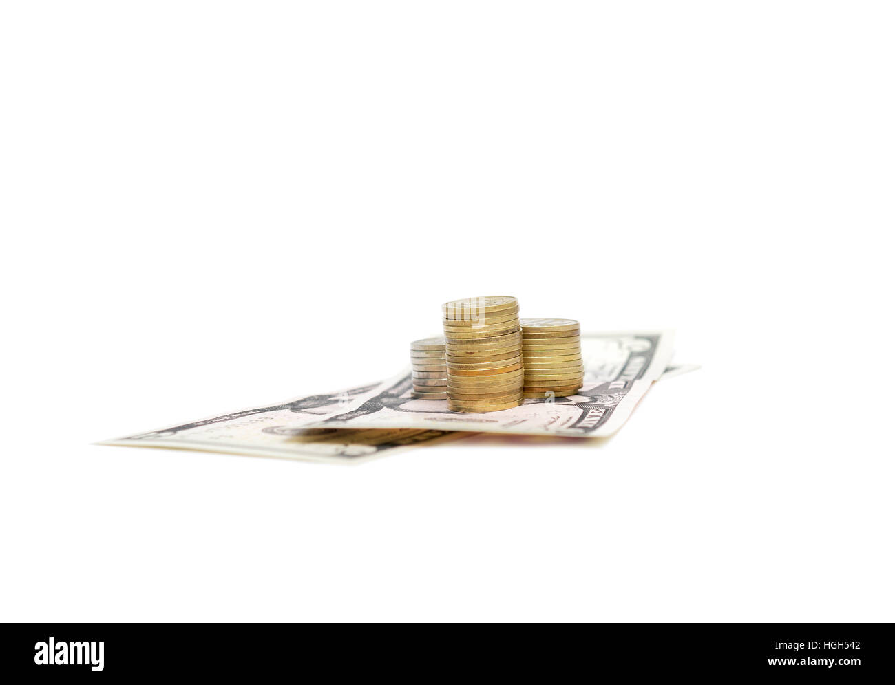 Money isolated on white background Stock Photo - Alamy