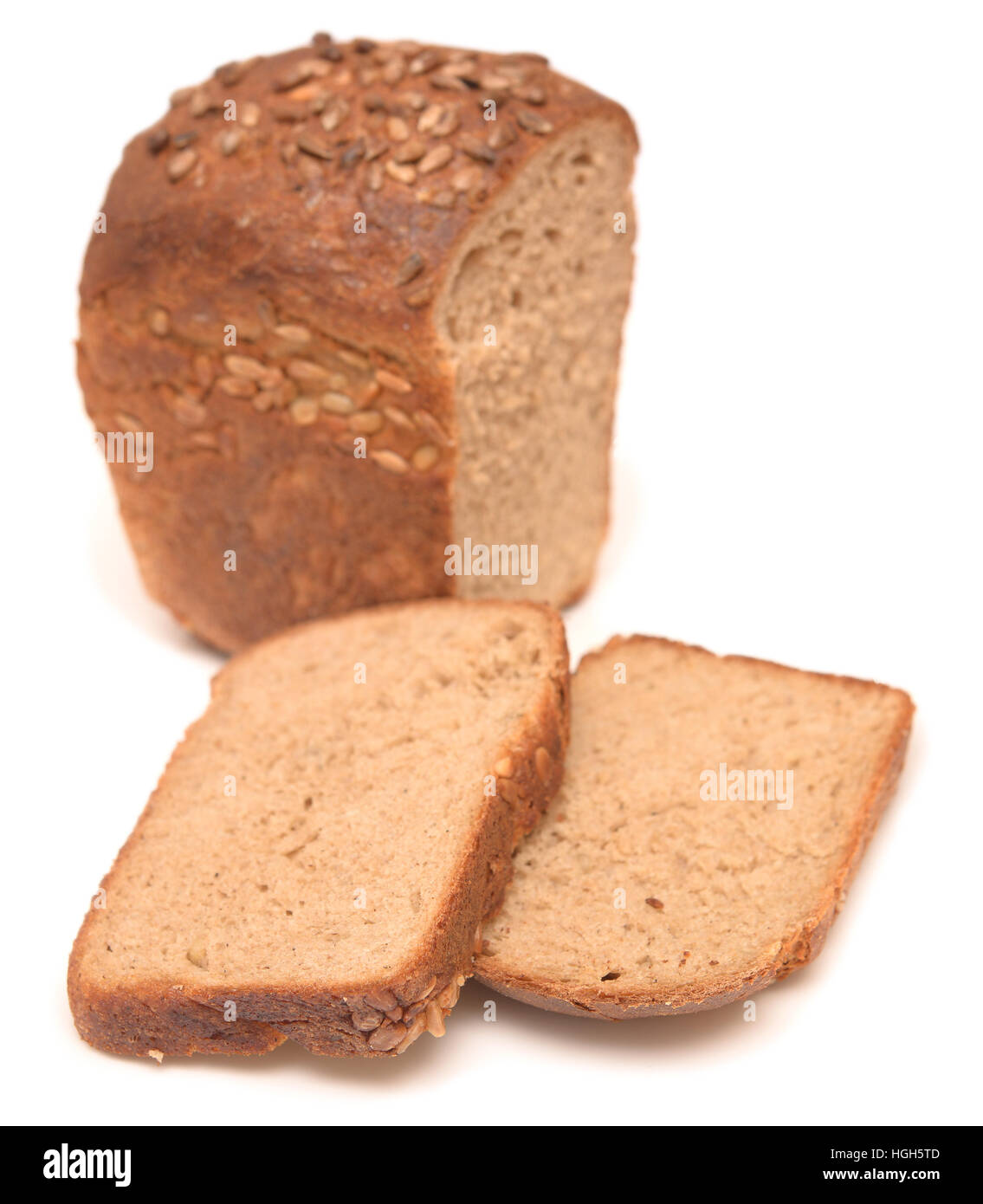 rye bread isolated on white background Stock Photo - Alamy