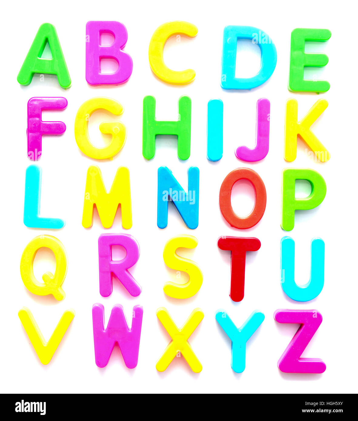 colorful alphabet with shadow on white Stock Photo - Alamy