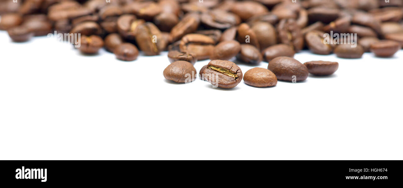 coffee beans isolated on white Stock Photo - Alamy