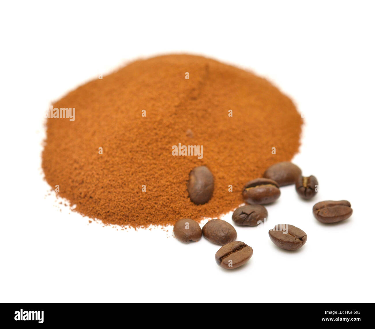coffee powder isolated on white background Stock Photo - Alamy