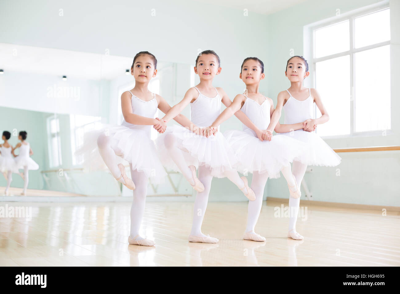 Little girls practicing ballet Stock Photo - Alamy