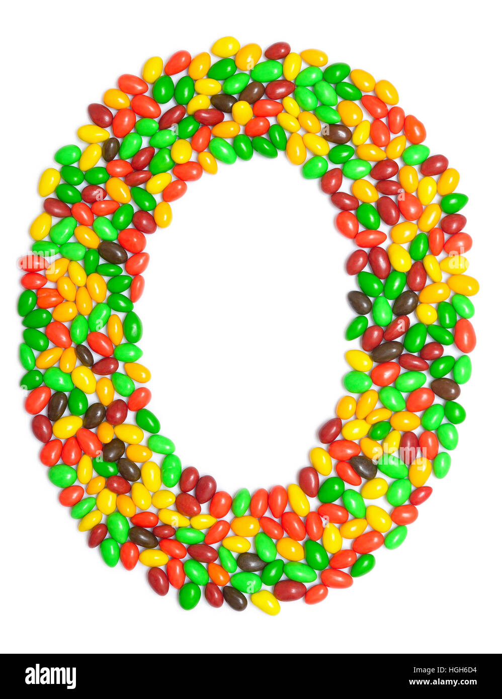 multicolored chocolate figure isolated on white Stock Photo - Alamy