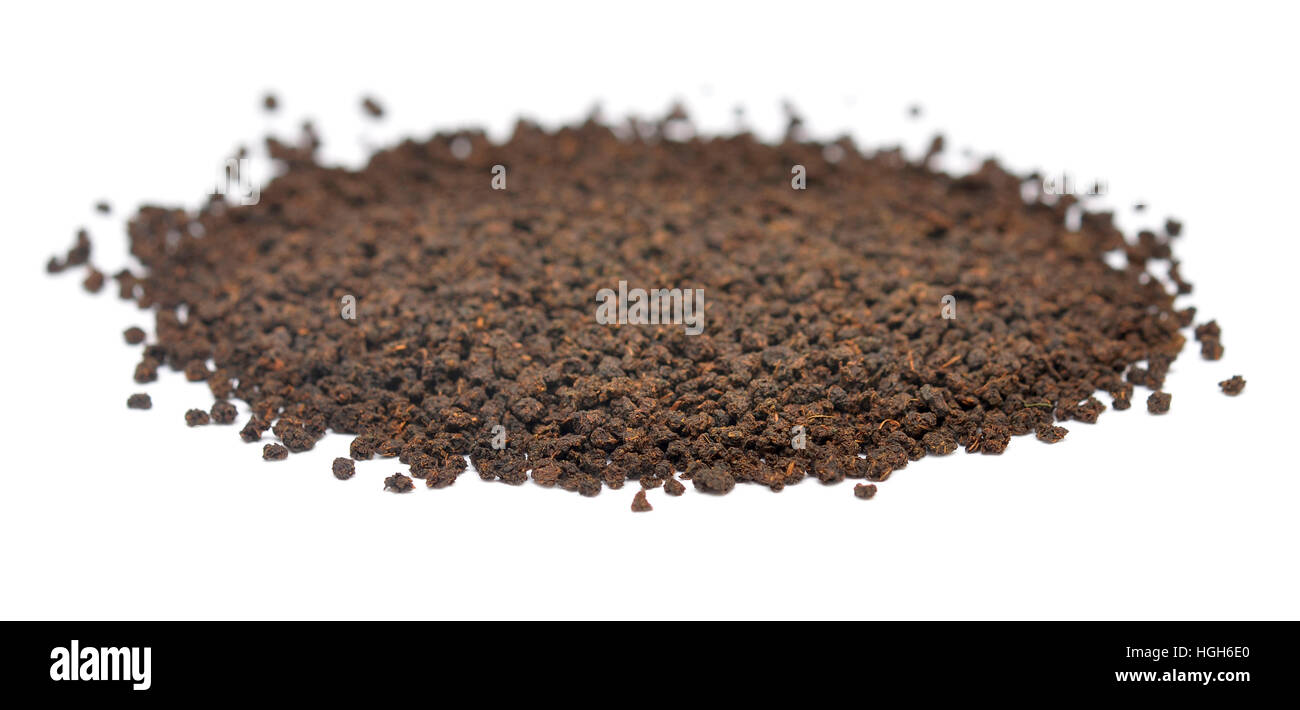 granulated tea isolated on white background Stock Photo - Alamy