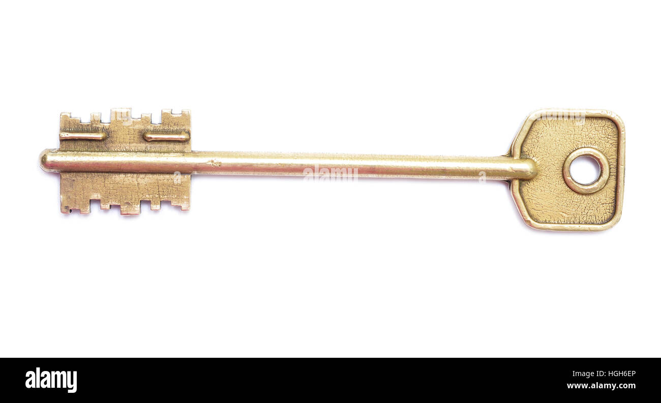 key isolated on white background Stock Photo - Alamy