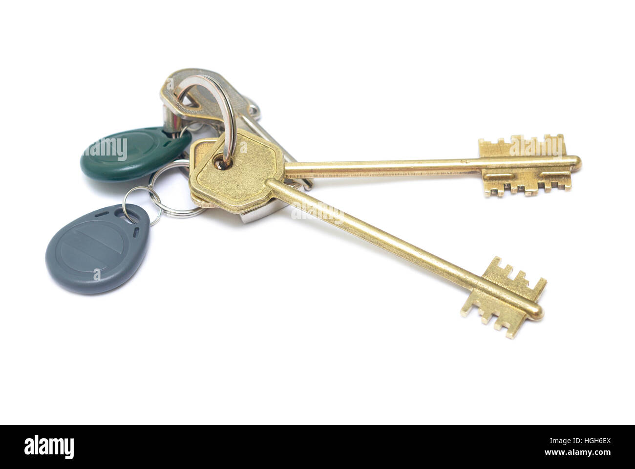 keys isolated on white background Stock Photo - Alamy