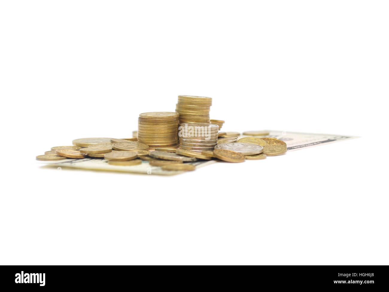 Money isolated on white background Stock Photo - Alamy