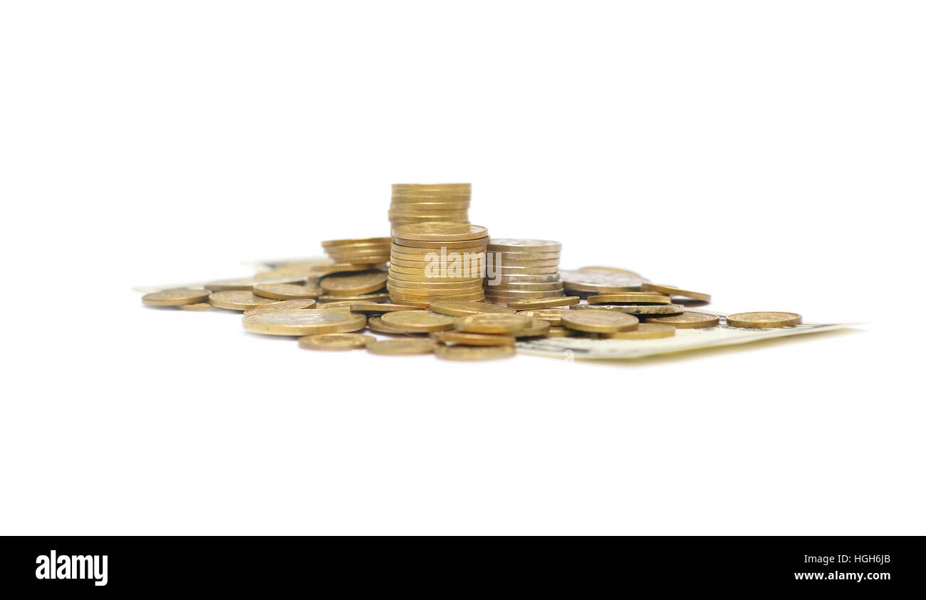 Money isolated on white background Stock Photo - Alamy